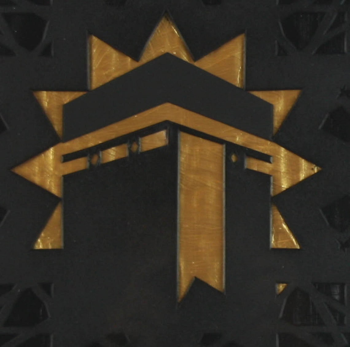 Islamic Wall Art Gift Original Geometric Gold Star Kaaba Mecca | Etsy