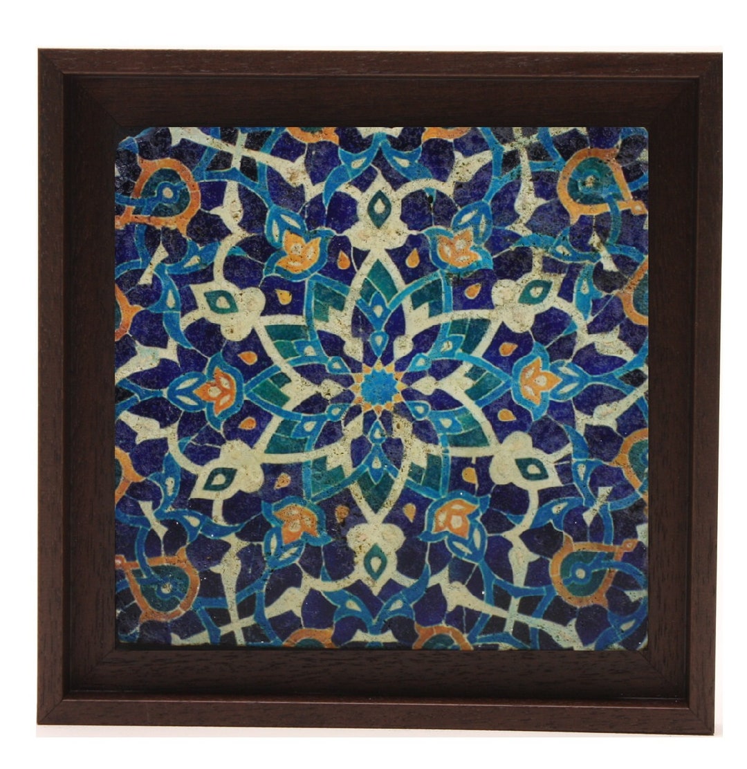 Traditional Moroccan Ottoman Patterns Blue Persian Arabesque Geometric ...