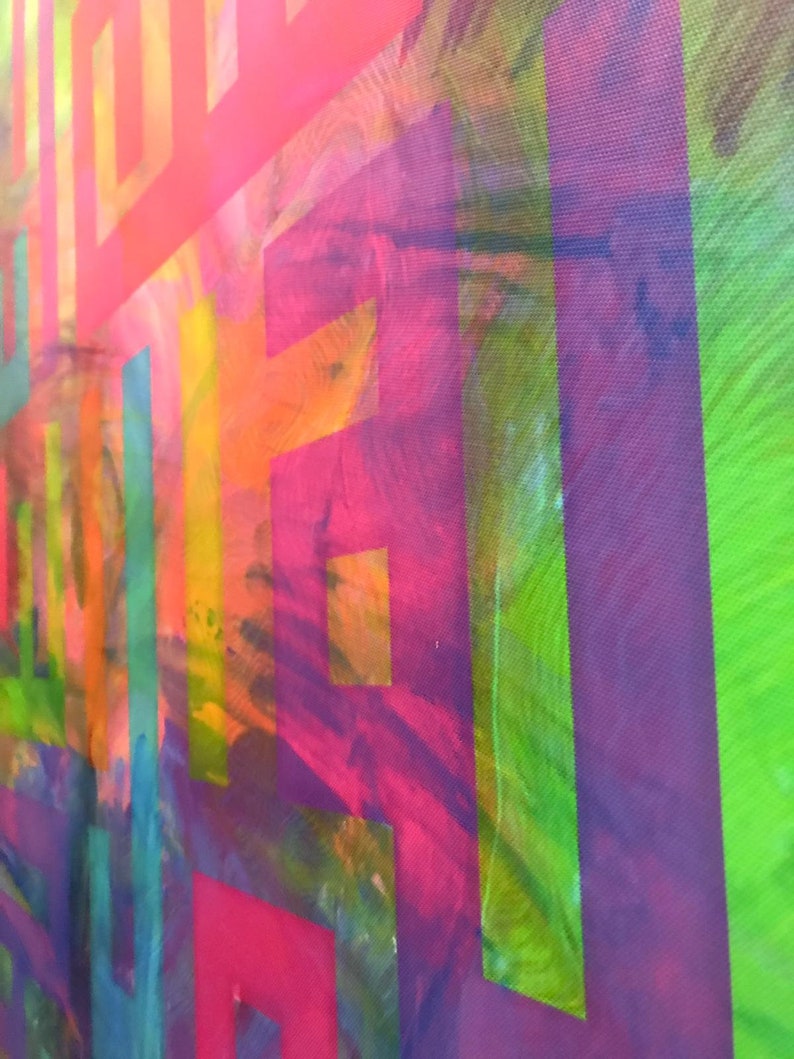 Multi-coloured Kufic Calligraphy Bismillah Graffiti Art Street | Etsy