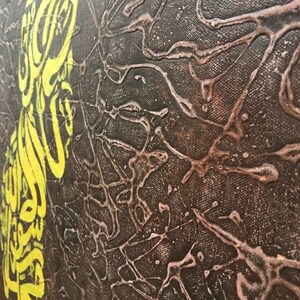 Islamic Gift Wall Art Abstract Calligraphy Yellow Man Shahada in ...