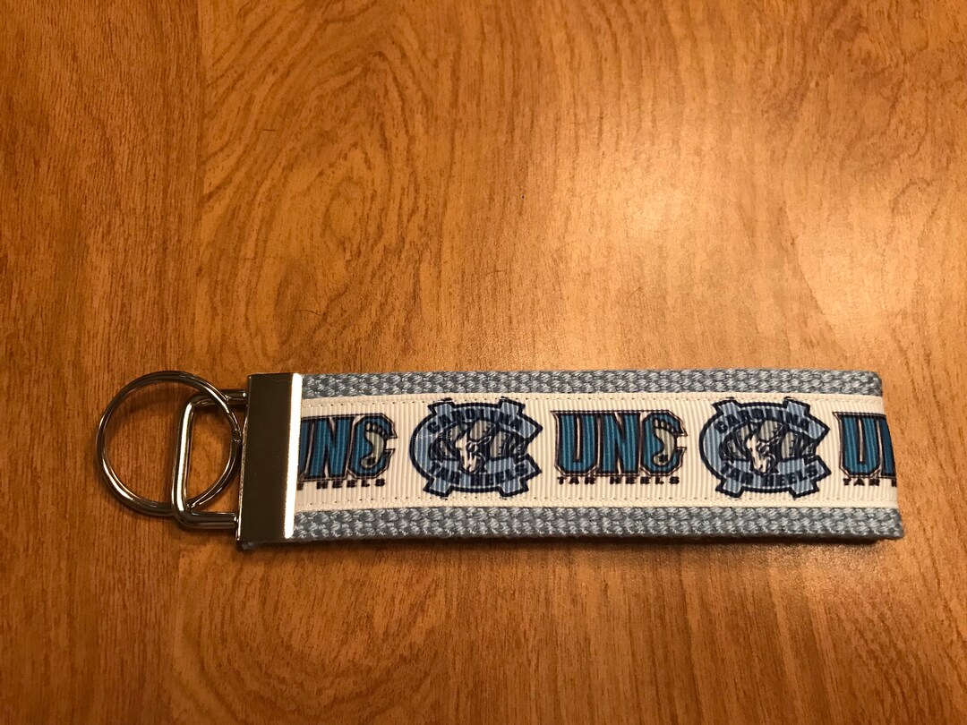 Tarheel UNC Cotton Webbing Keychain/ Keyfob/ Wristlet - Etsy UK