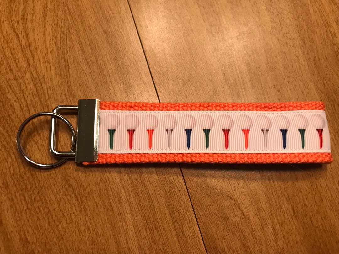 Tee Time Golf Keychain/ Wristlet/ Keyfob - Etsy