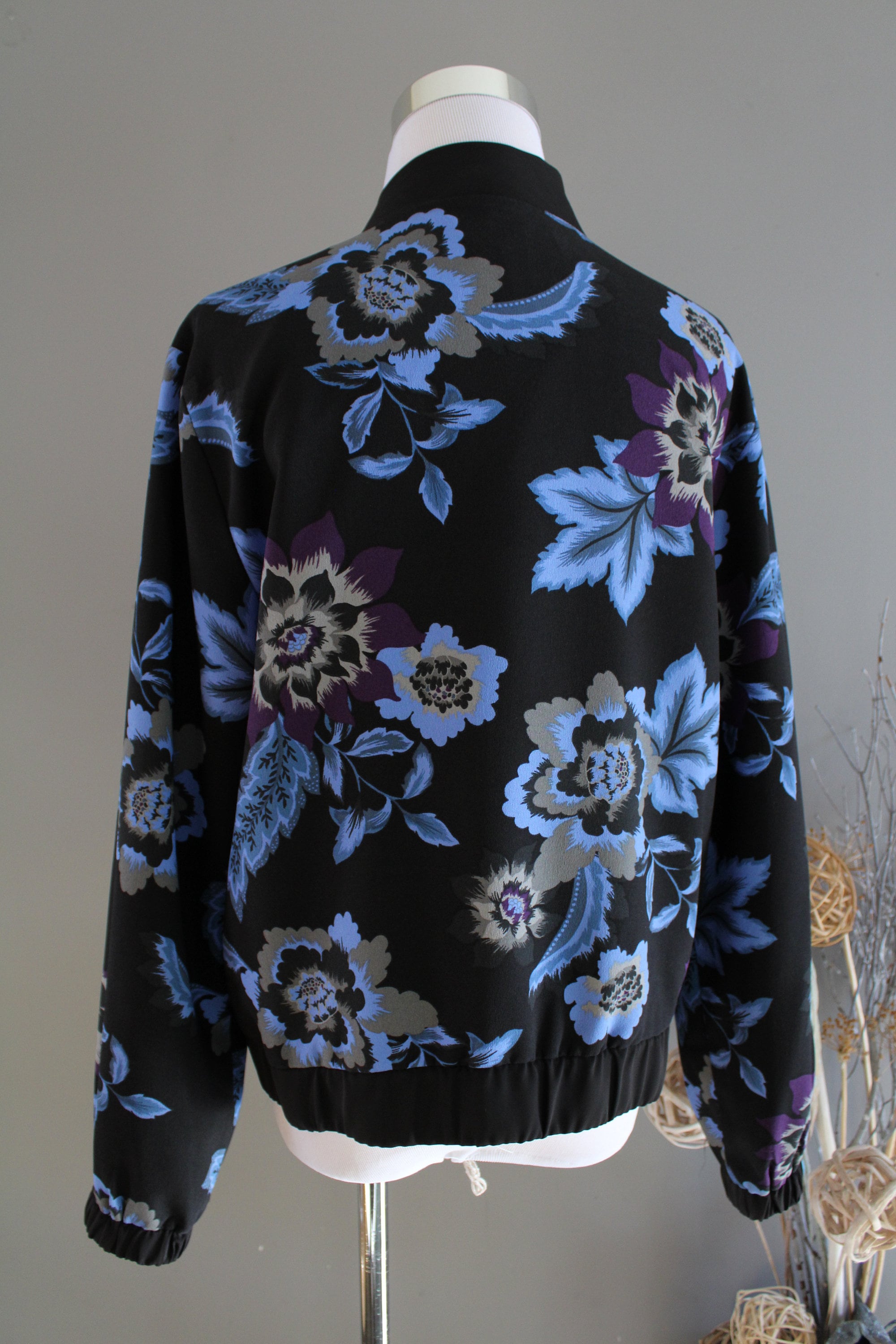 Vintage Flora Print Bomber Jacket Spring Light Jacket Flower - Etsy