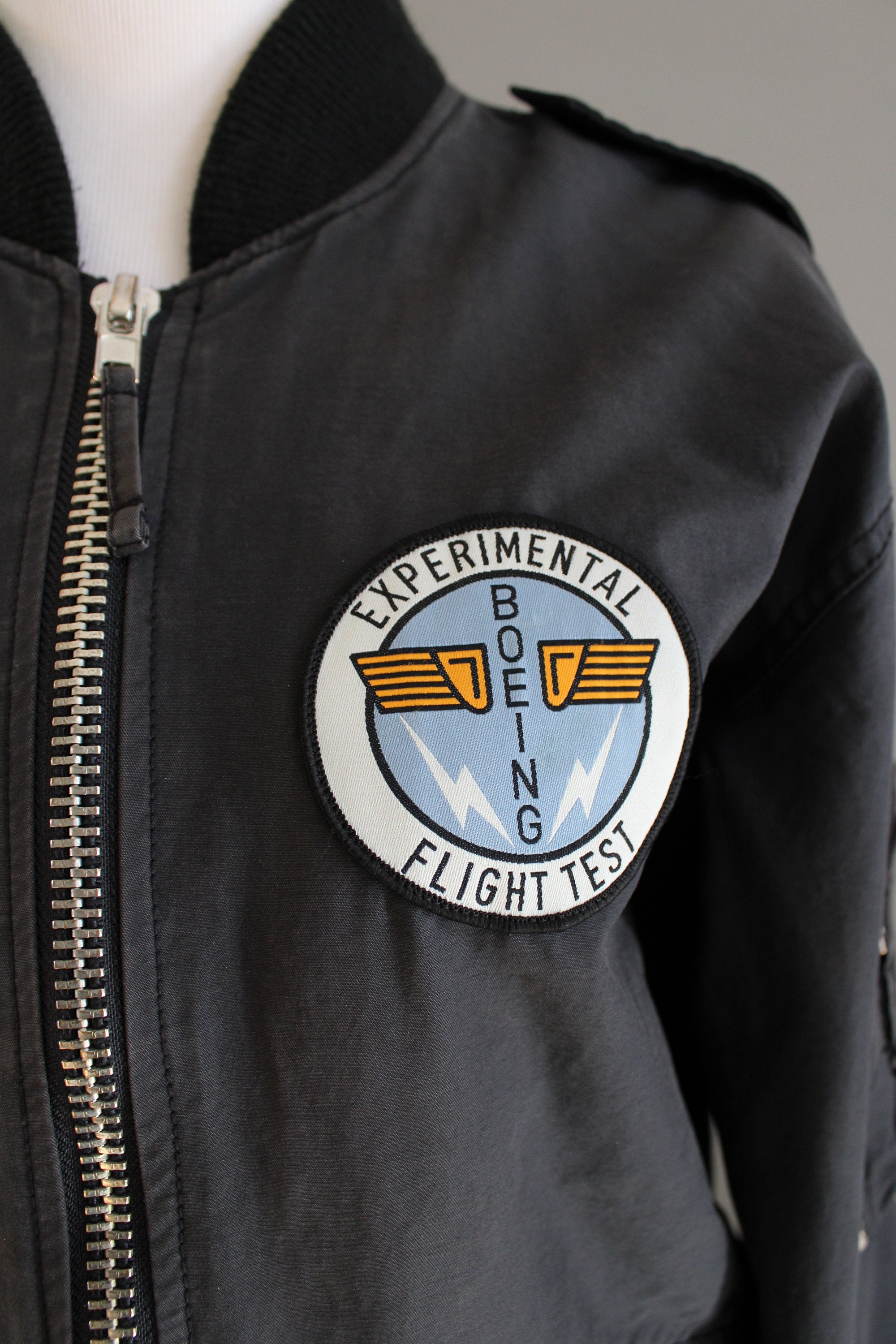 Vintage Pilot Aviator Bomber Jacket Navy Blue Air Force Bomber | Etsy