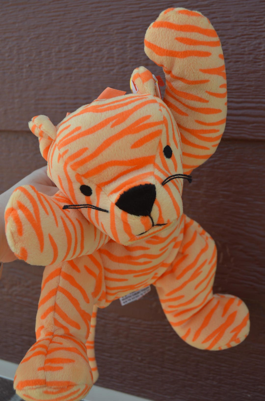 Vintage Ty Pillow Pal: Purr the Striped Tiger Plush - 1996 - Etsy