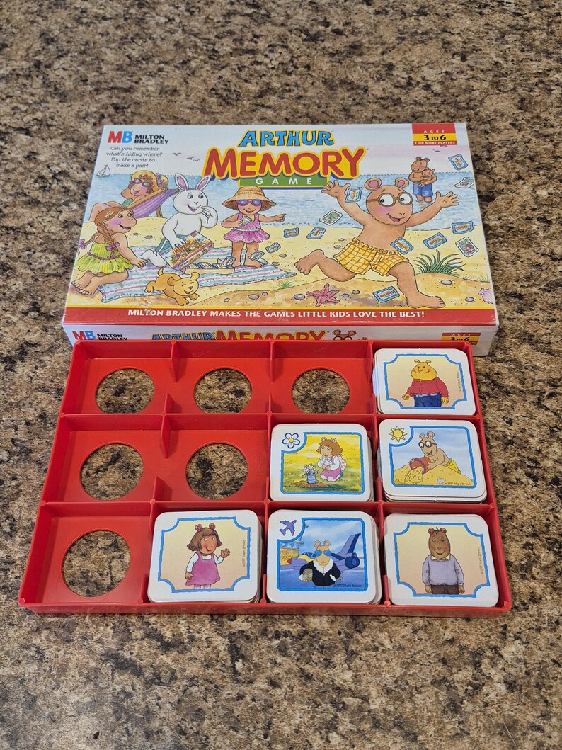 Vintage 1997 Arthur Memory Game - Milton Bradley PBS Kids TV Show ...