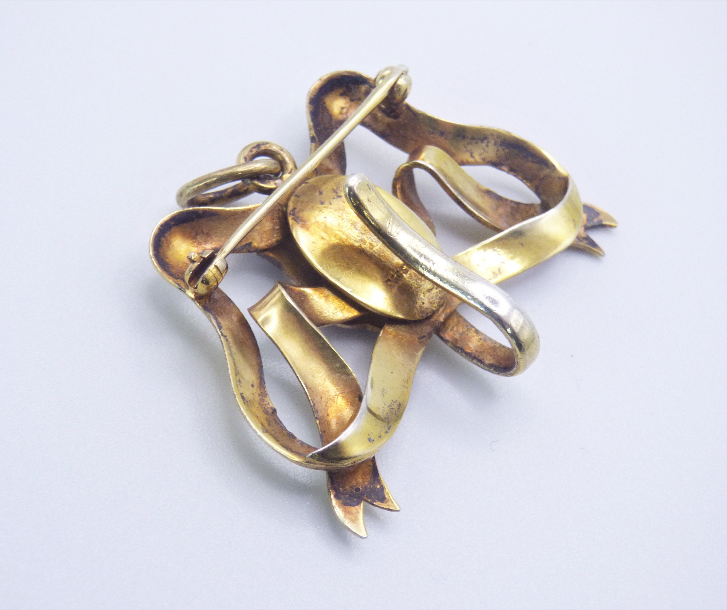 Vintage Dieger & Clust Gold on Silver Red Enamel With White - Etsy