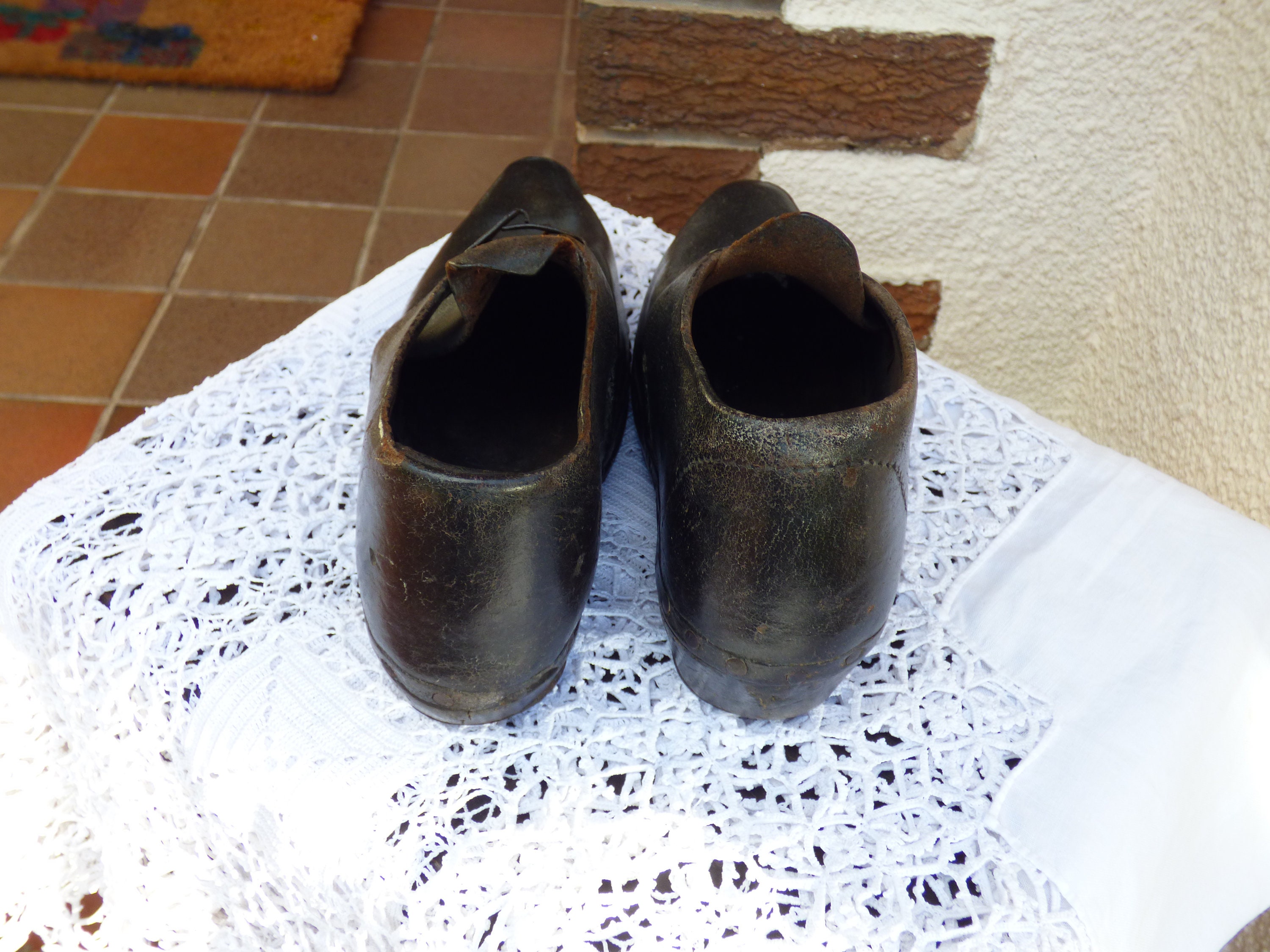 Original Pair Of Antique Welsh Clogs Iron Clad Stud Decoration | Etsy