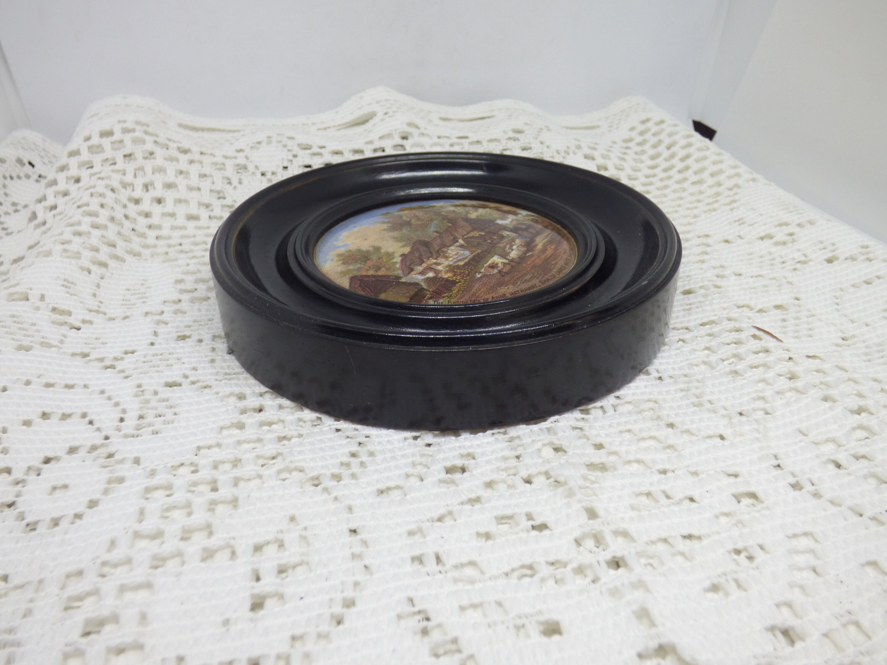 Original Victorian Prattware Pottery Pot Lid Mounted in - Etsy
