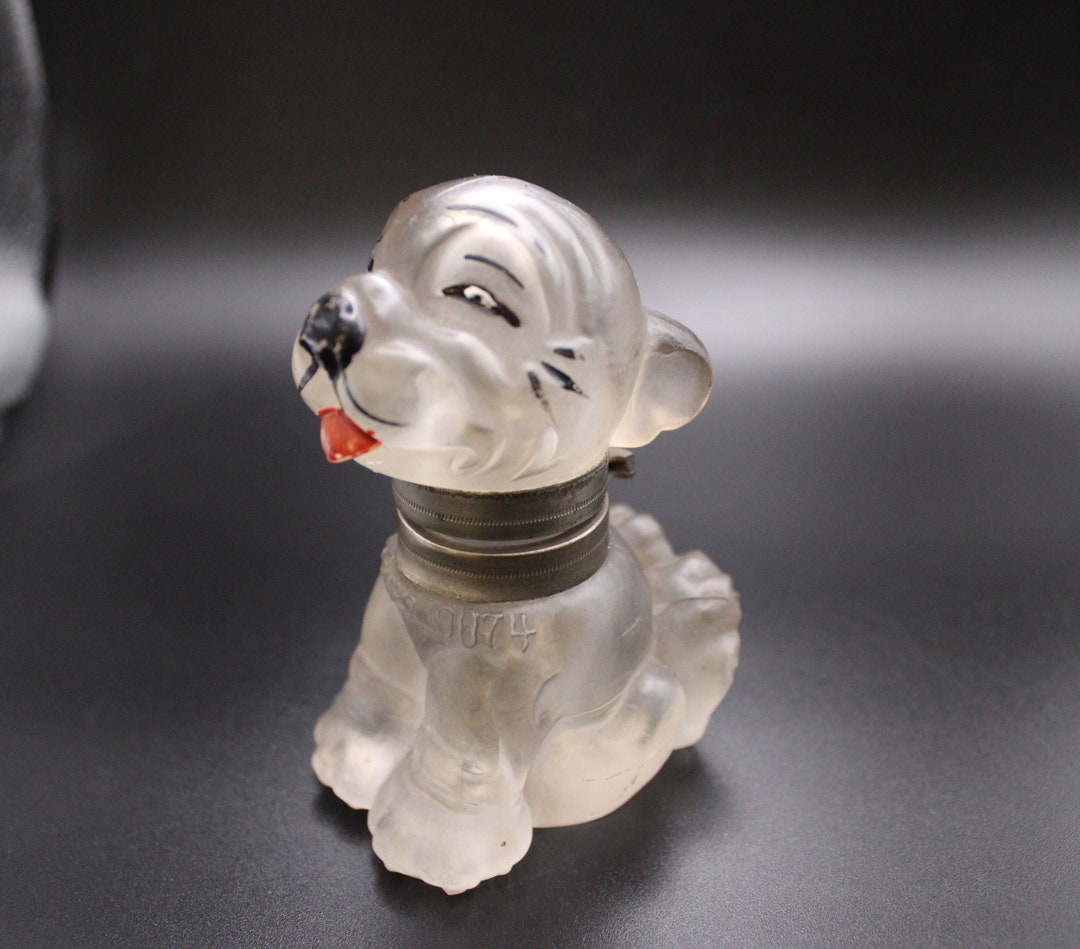 Vintage 1920s Highly Collectable Frosted Glass Bonzo the Dog Inkwell ...