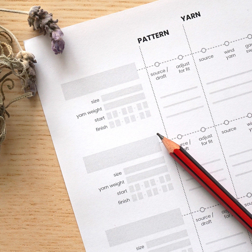 Yarn Works Tracker PDF Printable | Etsy