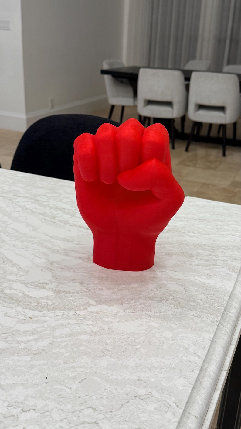 RED Raised Fist Sculpture – Power Symbol Desk Decor - Etsy