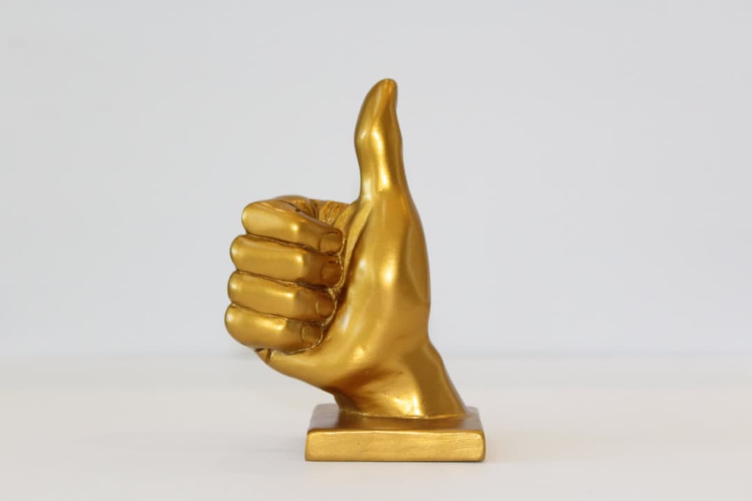 Thumbs Up!- Hand Symbol Sculpture- Entrepeaneur Art-aesthetic Room ...
