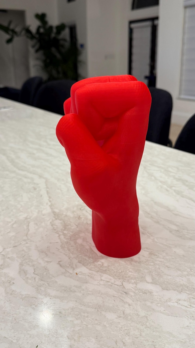 RED Raised Fist Sculpture – Power Symbol Desk Decor - Etsy