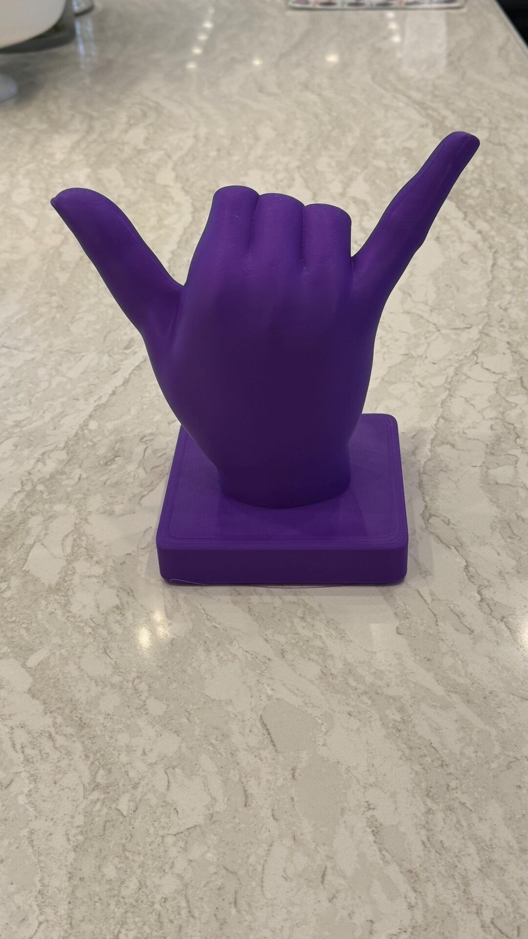 Purple Shaka Hand Sculpture – 9 Inch Resin Hang Loose Decor - Etsy