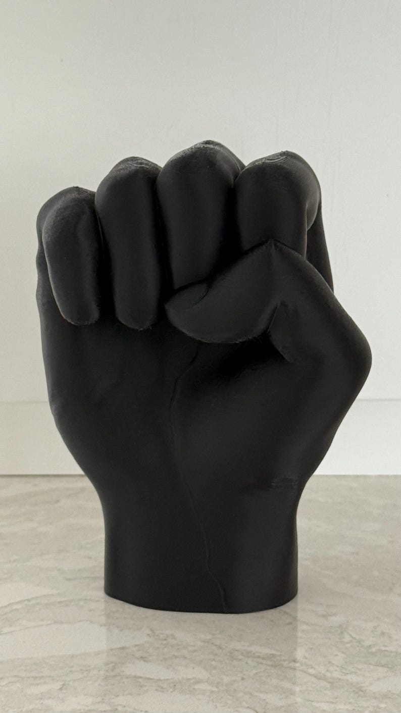 Raised Fist Sculpture – Power Symbol Decor, Strength & Unity Statue ...