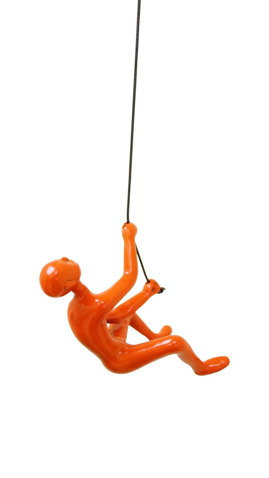 Hanging Climber Wall Sculpture – Rope Climbing Figure Decor, Modern ...