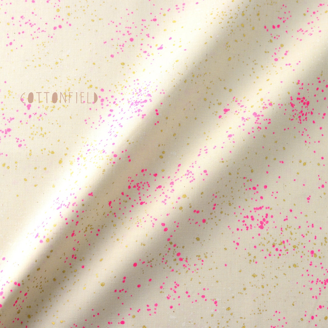 Speckled in Neon Pink Metallic by Ruby Star Society Fabric - Etsy