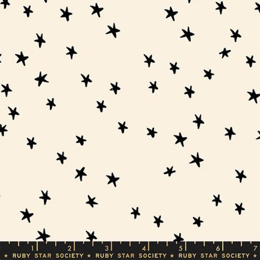 Starry | Black | Ruby Star Society Fabric - Etsy