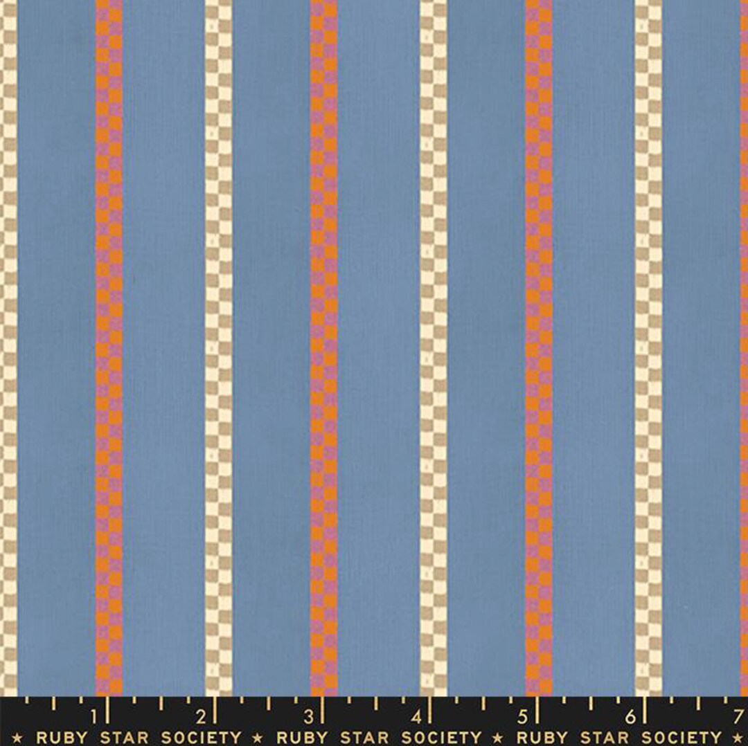 Warp and Weft Honey Matinee Woven Stripe (dusk) | Ruby Star Society ...