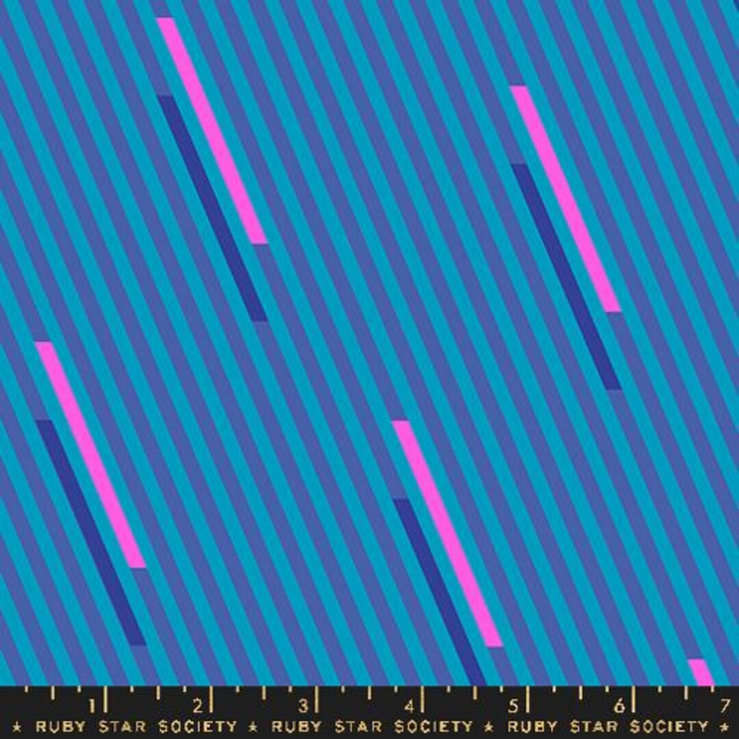 Eye Candy | Eye Candy Stripe | Cerulean | Ruby Star Society Fabric - Etsy