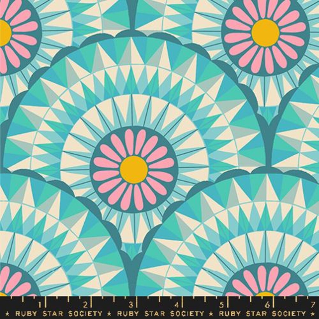 Carousel | Carousels | Turquoise | Ruby Star Society Fabric - Etsy
