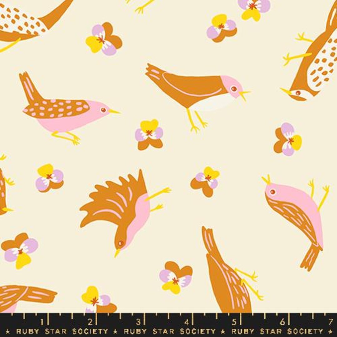 Bird is the Word | Migration | Natural | Ruby Star Society Fabric - Etsy