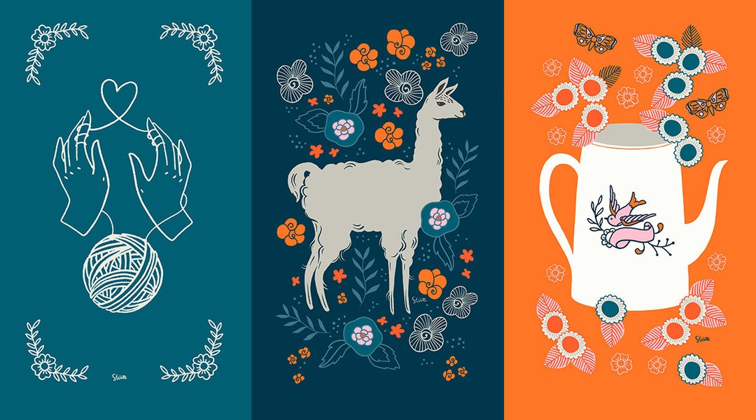 Purl Panel teal Ruby Star Society - Etsy