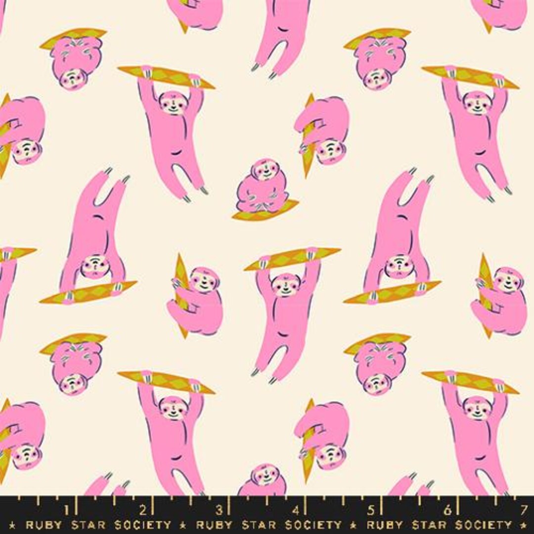 Animal Animal | Sloth | Natural | Ruby Star Society Fabric - Etsy