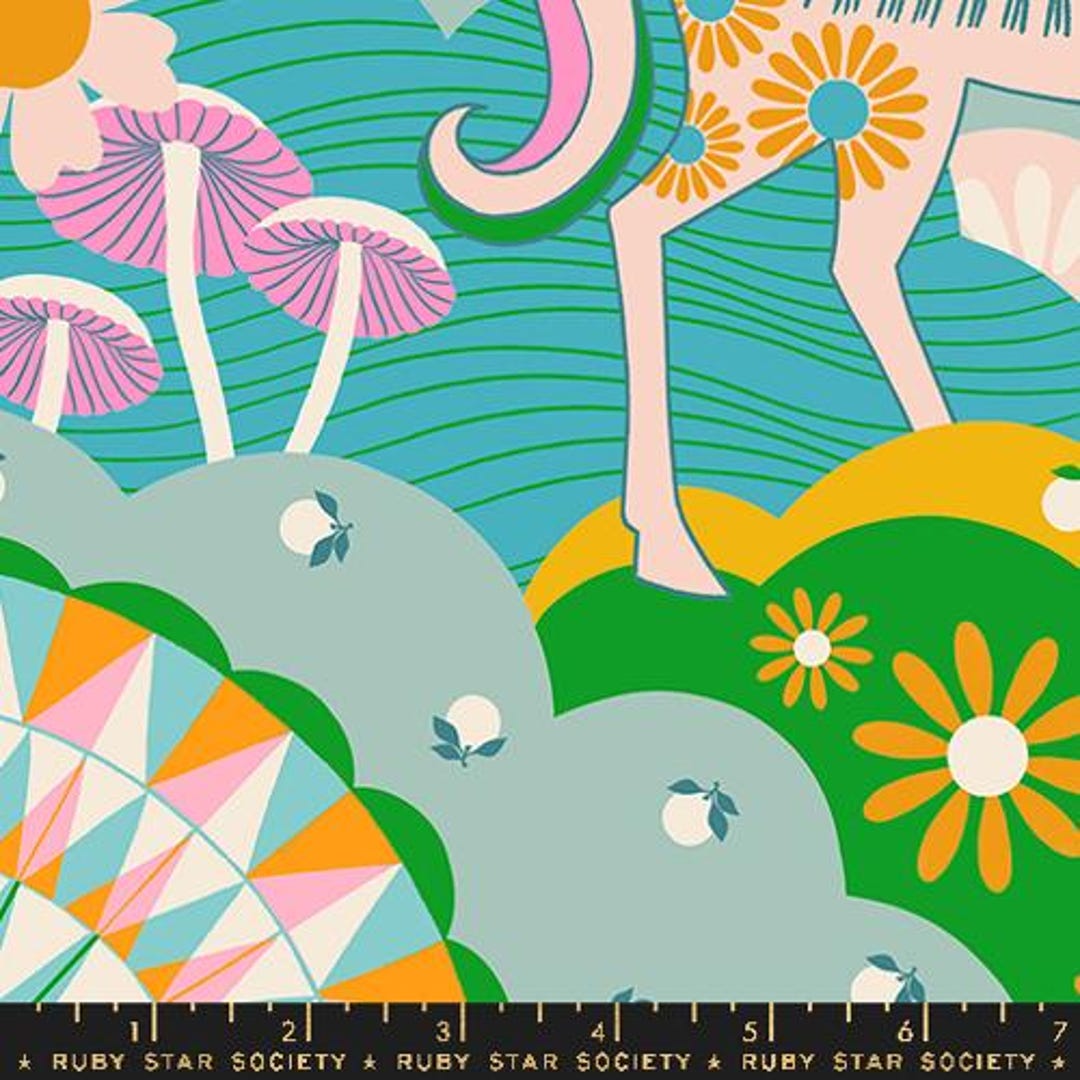 Carousel | Daydreamer | Turquoise | Ruby Star Society Fabric - Etsy