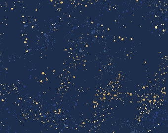 Speckled Navy Fabric - Etsy