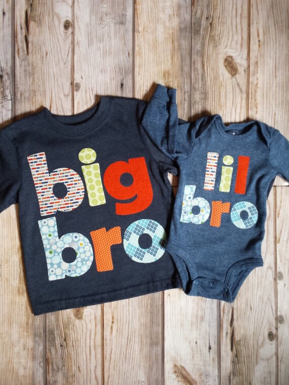 Big Bro Lil Bro Set-big Bro Lil Bro-sibling Shirts-big Brother | Etsy