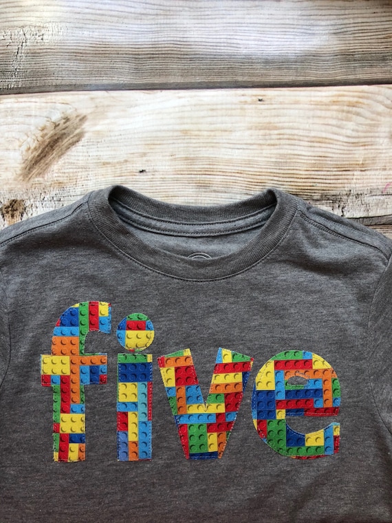 Building Blocks Shirt-construction Blocks Birthday Shirt-any - Etsy