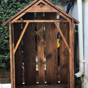 Large Outdoor Nativity Stable, Wooden Nativity Manger, Custom Nativity ...