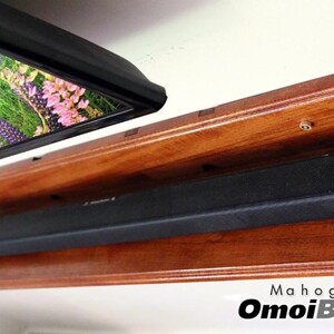 Mahogany Wood Floating Soundbar Shelf | Sound Bar Stand | Soundbar Wall ...