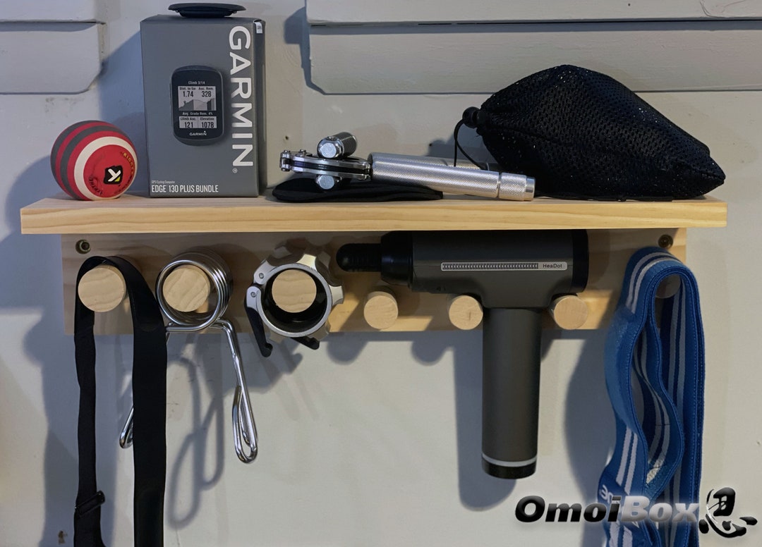 Multi-purpose Gym Shelf & Hanger | Home Gym Wall Organizer | Resistance ...