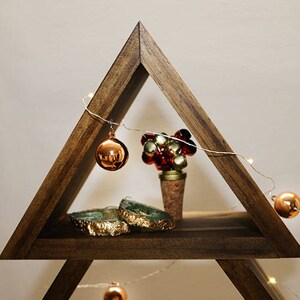 Wooden Christmas Tree Shaped Shelf - 3 Tiers Large Xmas Tree - Wall ...