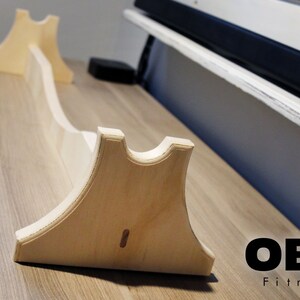 OBX Wooden Curl Bar Stand | Curl Bar Storage Rack | Home Gym Organizer ...