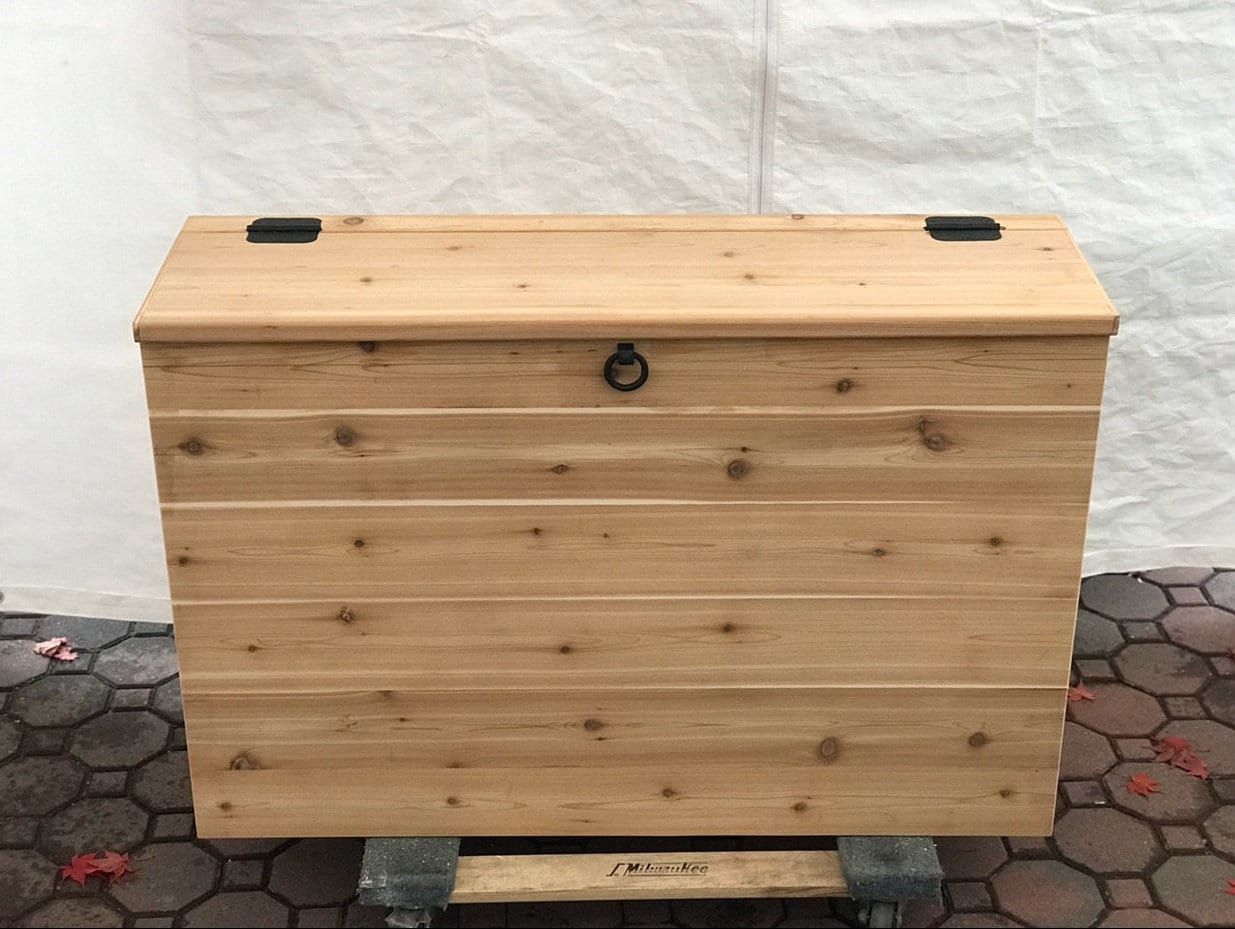 Outdoor Cedar Storage Benches | Cedar Chest for Storage | Custom ...