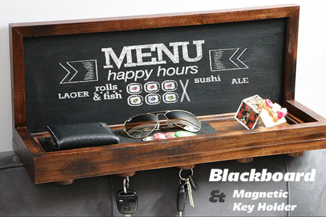 Magnetic Wall Key Holder Multipurpose Decorative Wooden - Etsy