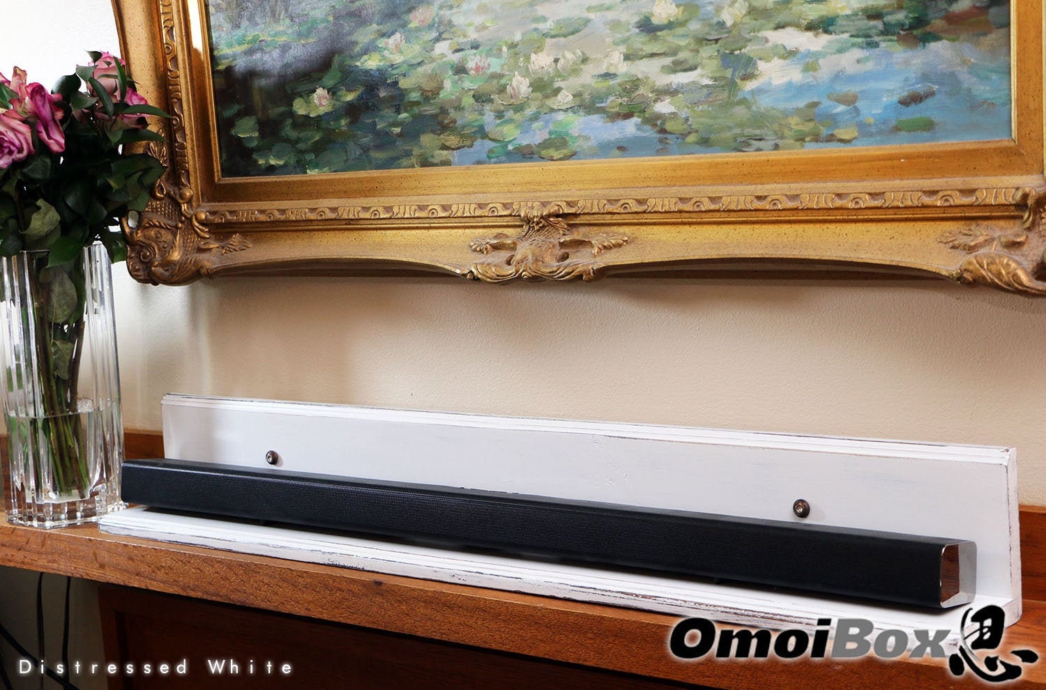 White Floating Soundbar Shelf | Sound Bar Stand | Soundbar Wall Shelf ...