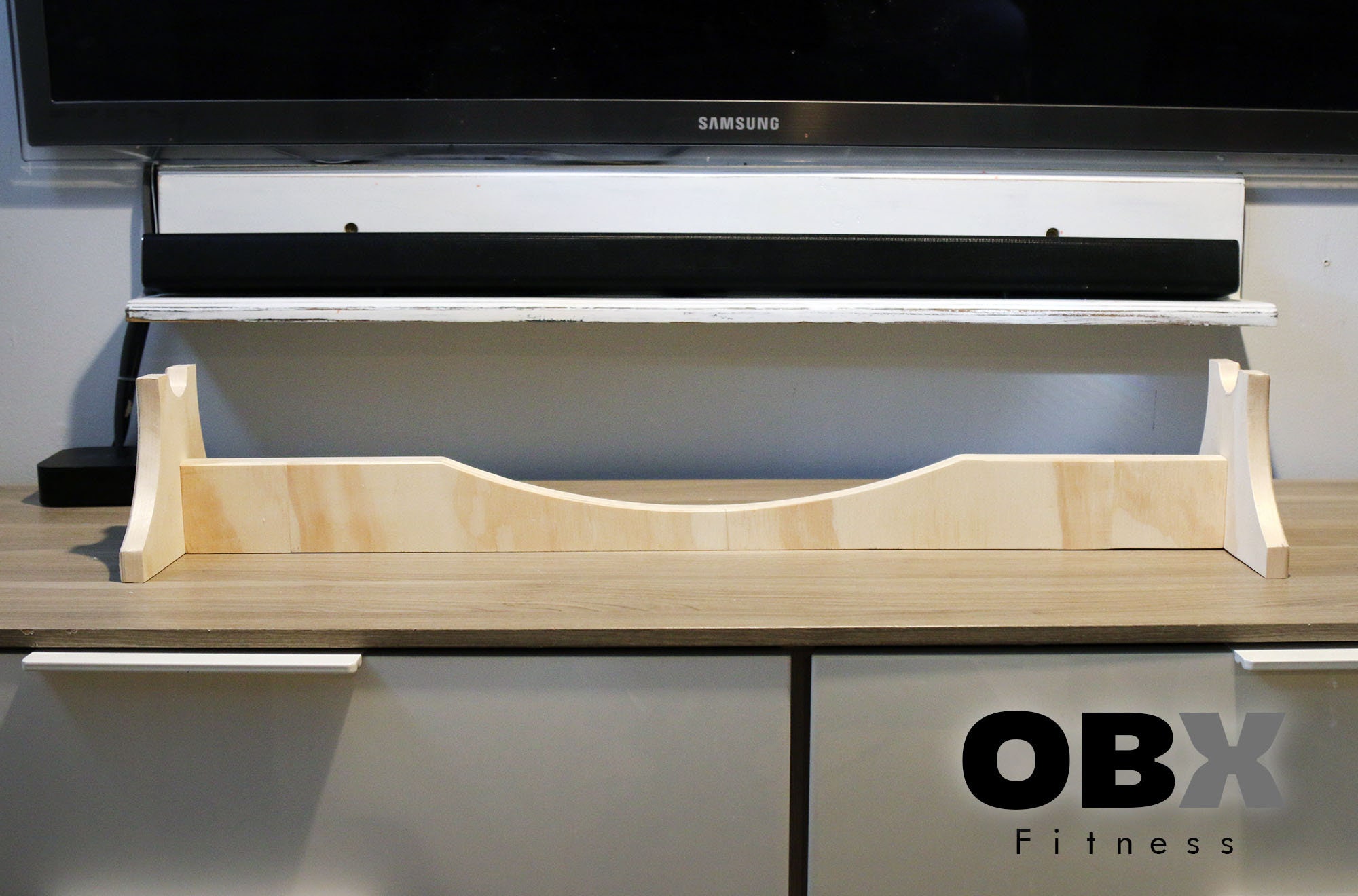 OBX Wooden Curl Bar Stand | Curl Bar Storage Rack | Home Gym Organizer ...