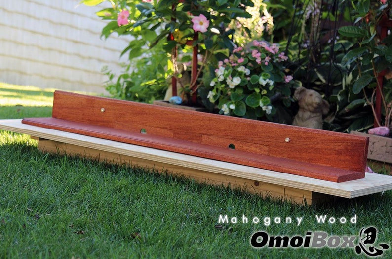 Mahogany Wood Floating Soundbar Shelf Sound Bar Stand Soundbar Wall ...