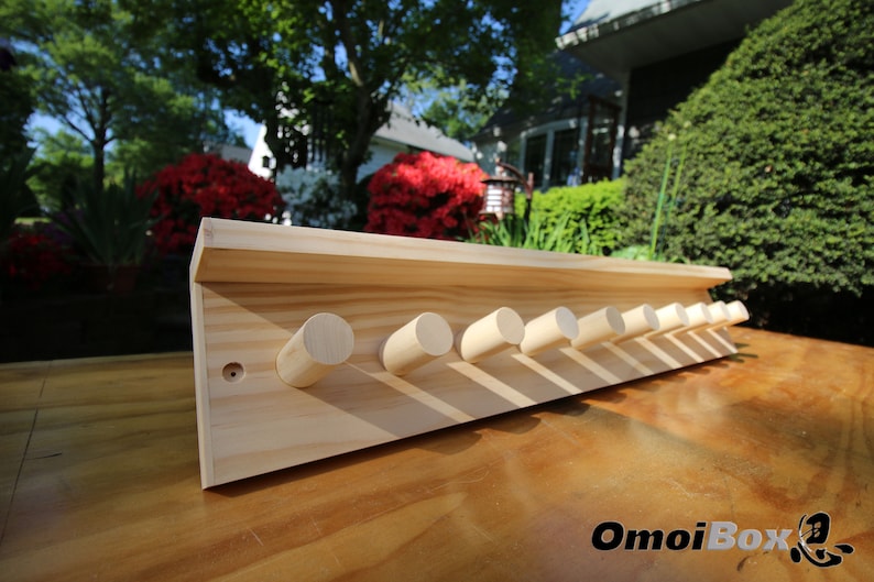 Multi-purpose Home Gym Wall Shelf | Wood Hanger, Holder, Organizer ...