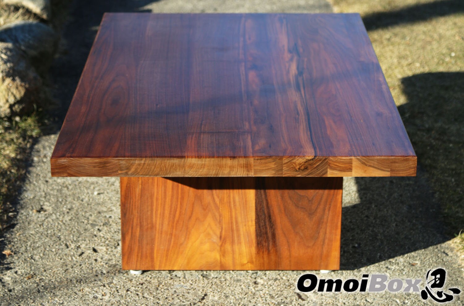Modern Walnut Coffee Table - Rectangle. Low Profile | Light Wood Coffee ...