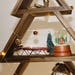 Wooden Christmas Tree Shaped Shelf - 3 Tiers Large Xmas Tree - Wall ...