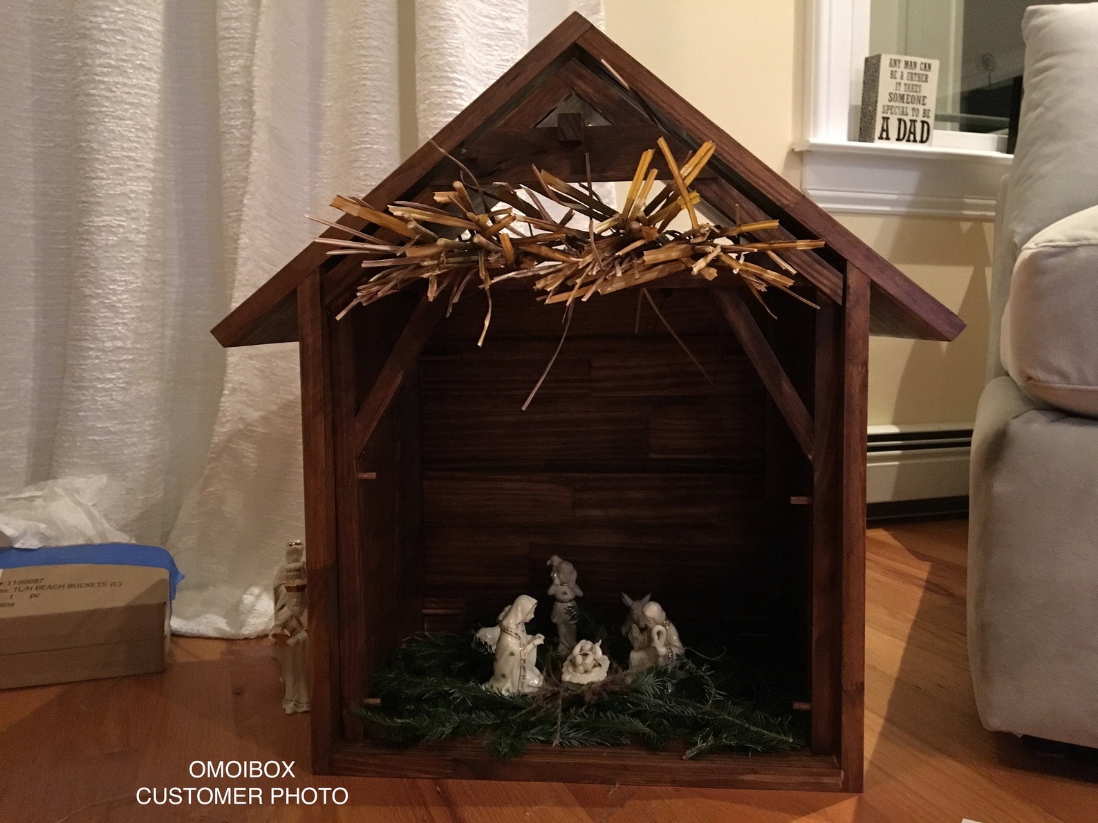 Large Indoor Nativity Stable, Wooden Nativity Manger, Custom Nativity ...