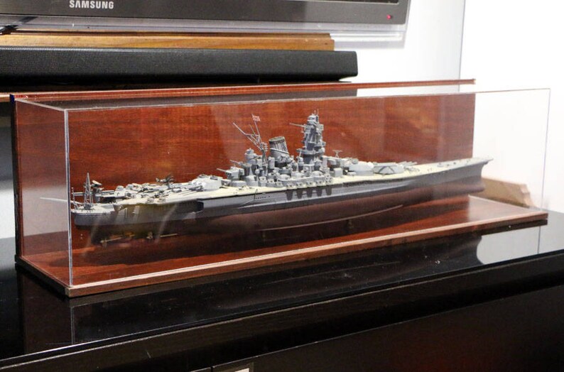 Wall Mounted Model Ship Display Case Large Wooden Acrylic - Etsy