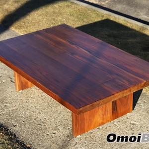 Modern Walnut Coffee Table - Rectangle. Low Profile | Light Wood Coffee ...