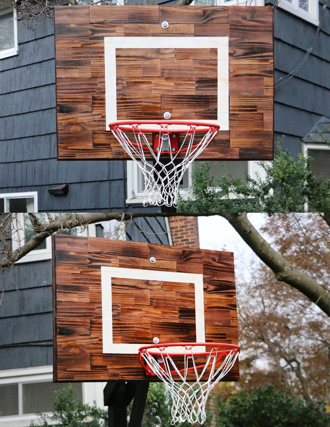 Wooden Basketball Backboard Decorative Basketball Hoop - Etsy